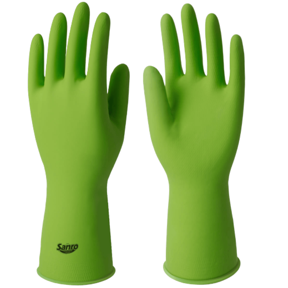 Luva de Látex Emborrachada Multiuso Verde P Sanro - CEPEL