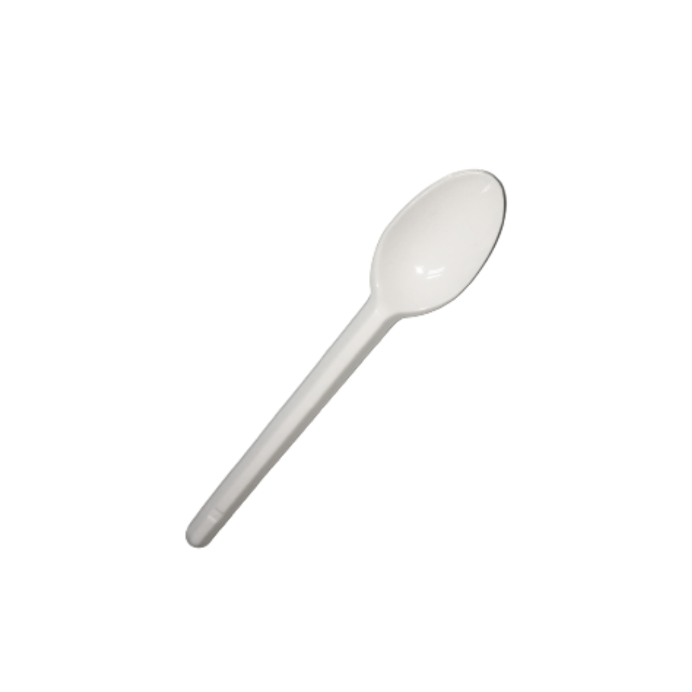 Colher de Plástico Biodegradável para Refeição Branca c/50un ...