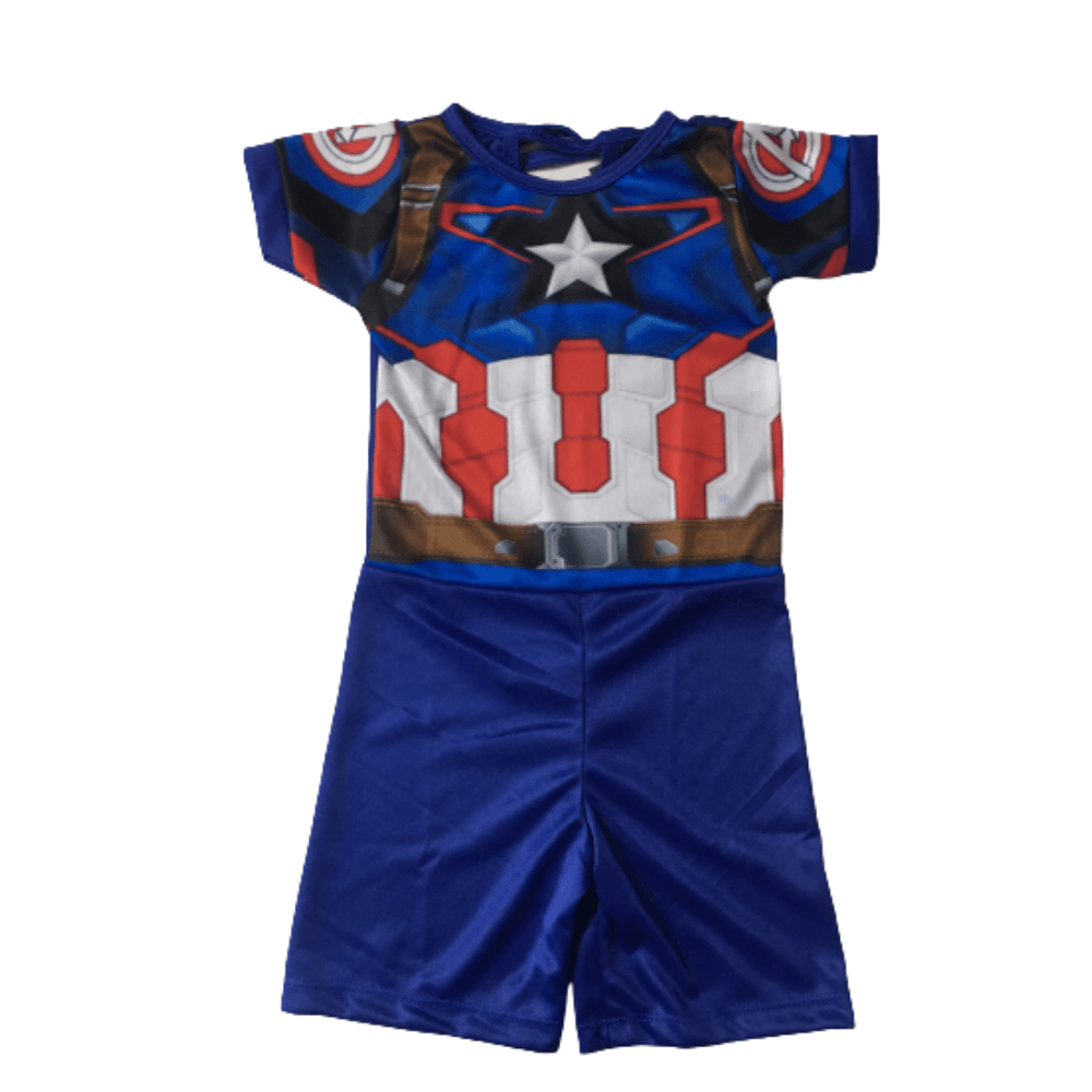 Kit Fantasia Super Herói Capitão Infantil P Cepel