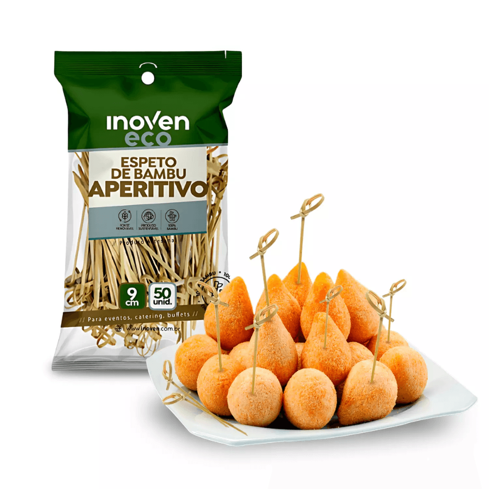 Espeto de Bambu com Nó de 9cm 50 Unidades Inoven - CEPEL